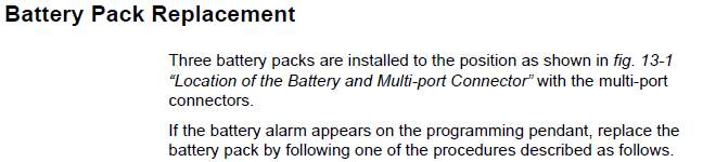 Battery Replacement SP210 / YR-1-06VX225-A00 Manipulator – Yaskawa Motoman
