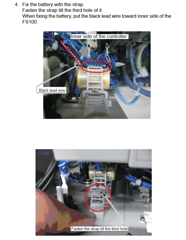Battery Replacement FS100 Controller – Yaskawa Motoman