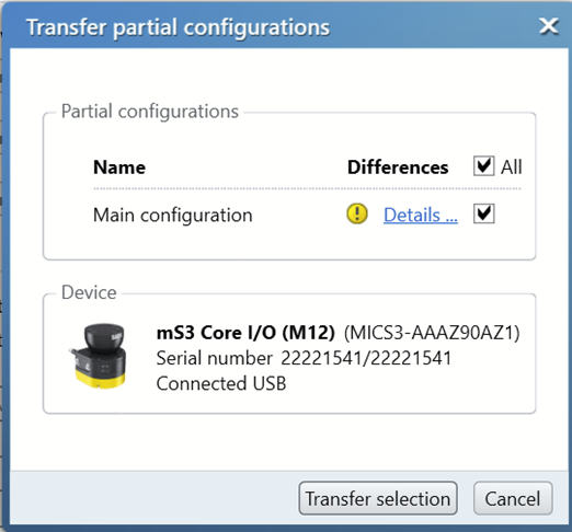 Steps to backup and restore a Sick Area Scanner – Yaskawa Motoman