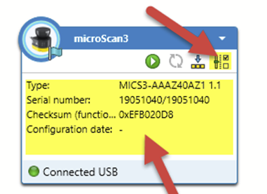 Steps to backup and restore a Sick Area Scanner – Yaskawa Motoman