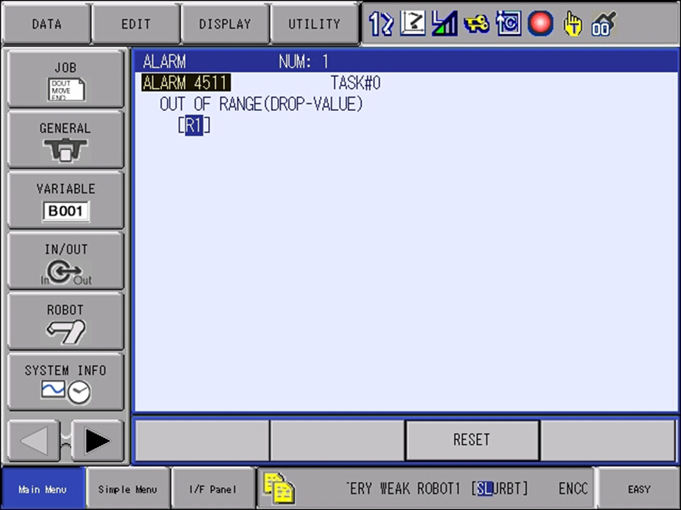 HC Series – Encoder Battery Failure – Yaskawa Motoman
