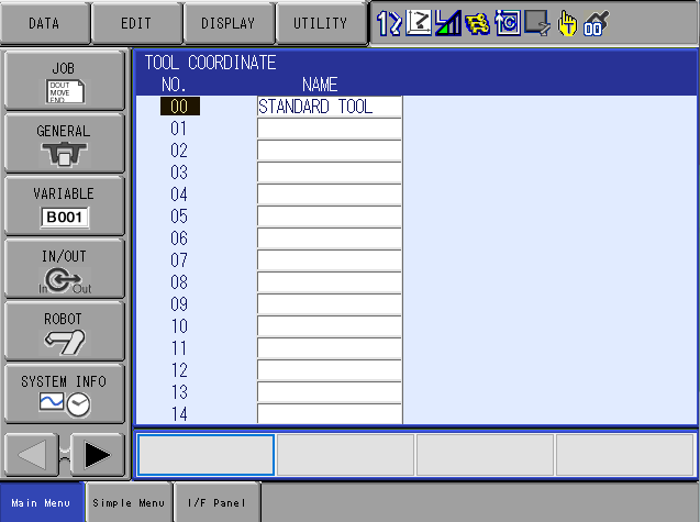 Multiple Tool, Tool Interlock, & P-Var Tool Check – Yaskawa Motoman